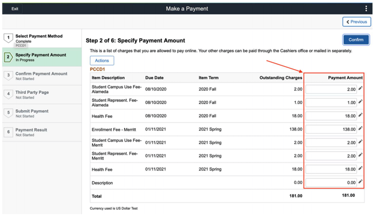 Fees and Making a Payment