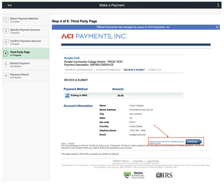 Fees and Making a Payment