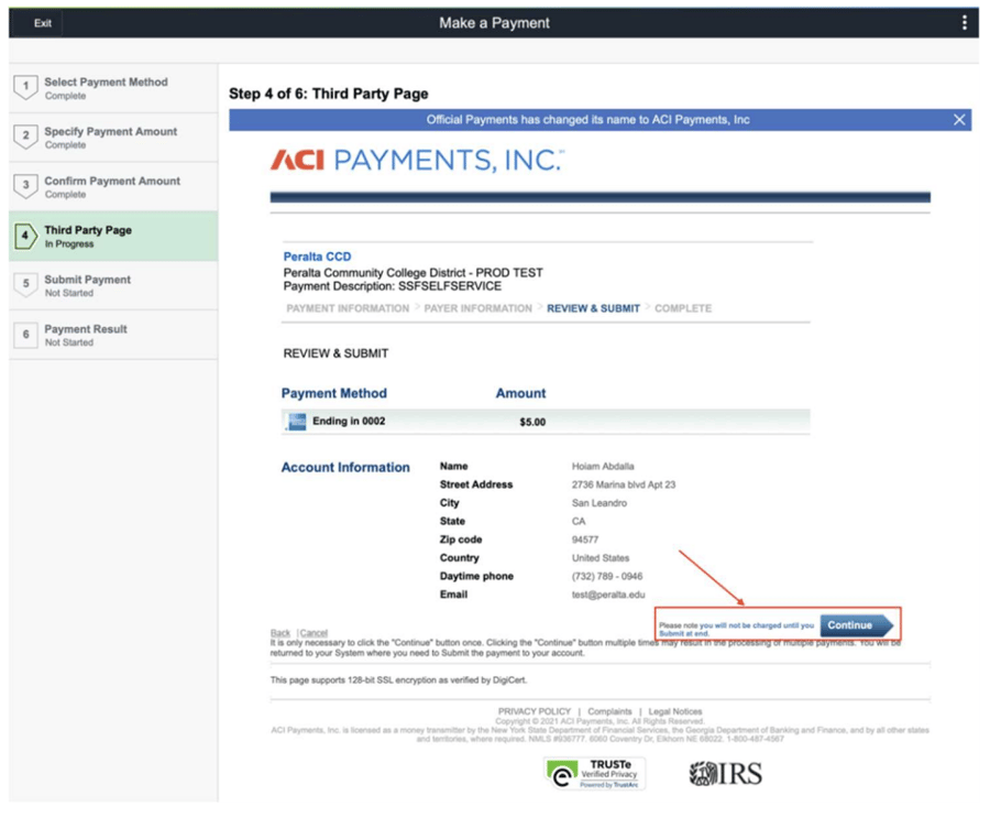 Fees and Making a Payment